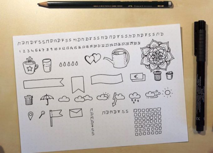Bullet Journal: Sticker selber machen – DIY | blog.Tinas-Welt.de